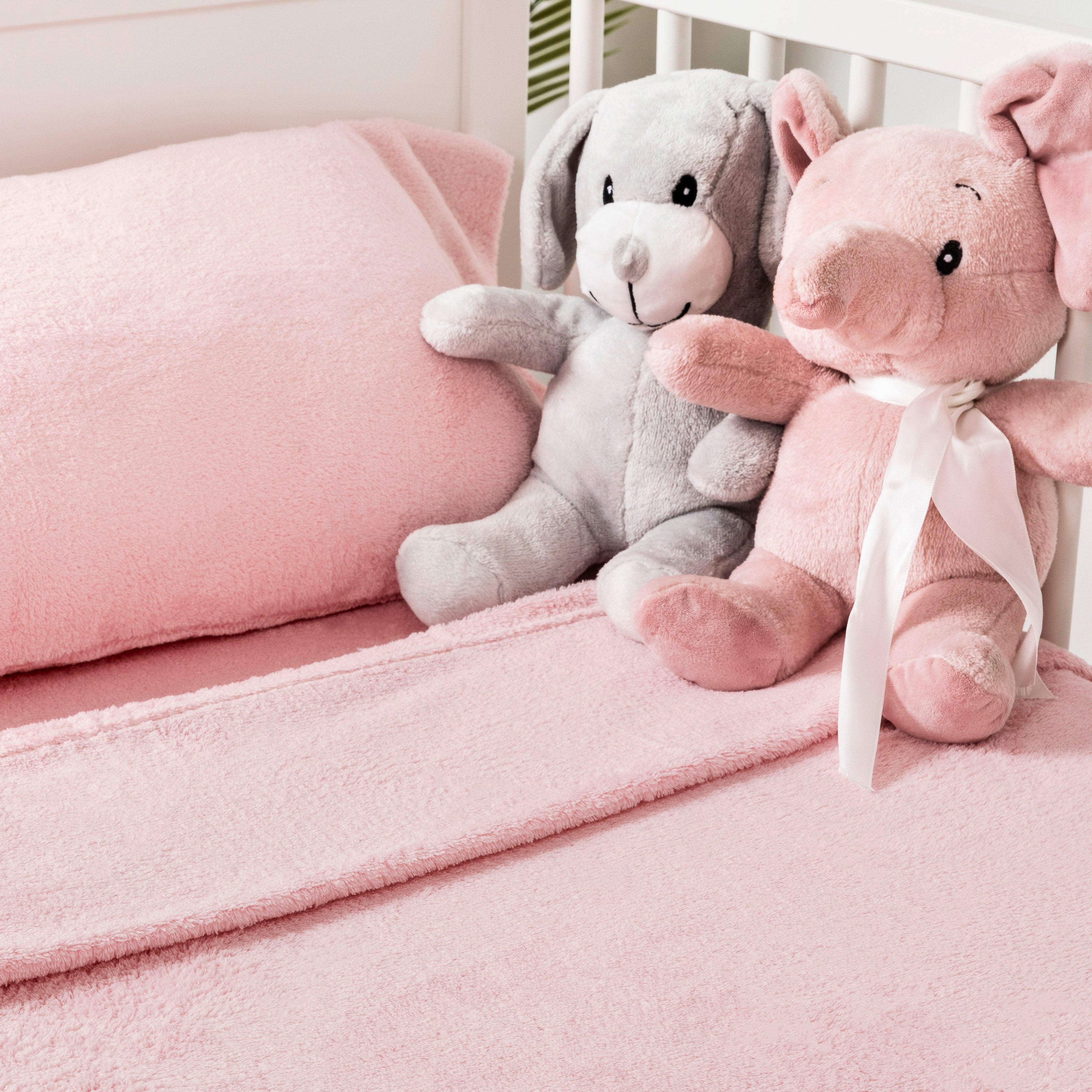 Conjunto de lençóis lisos de lã coral – Tramasmas